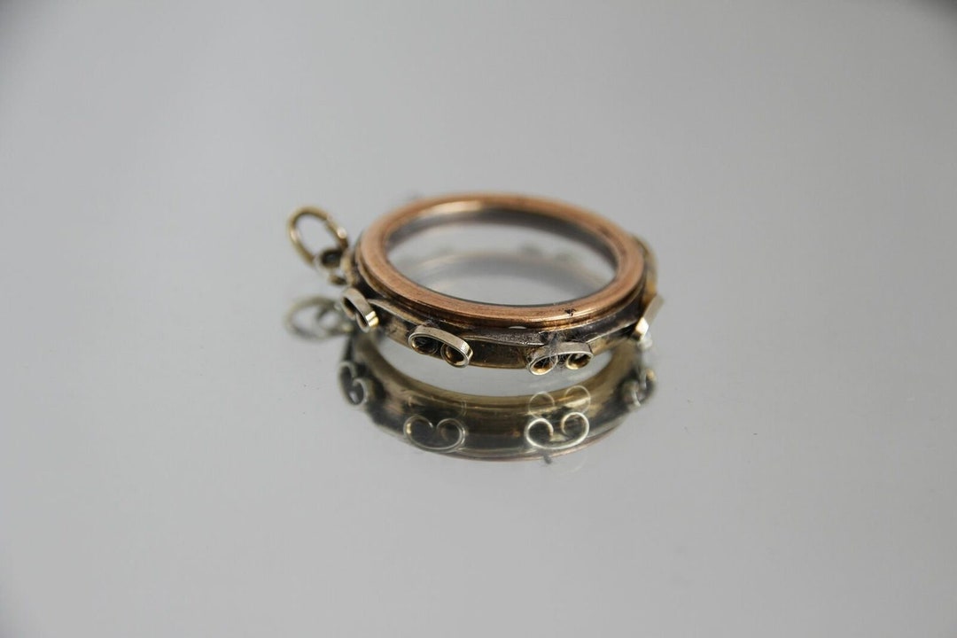 Rolled Gold Clear Glass Picture Locket - Etsy