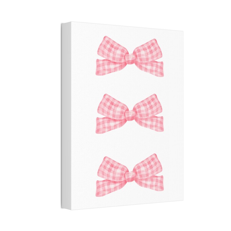 Coquette Home Decor Pink Bows Gingham a C.mchale Original Digital Print ...