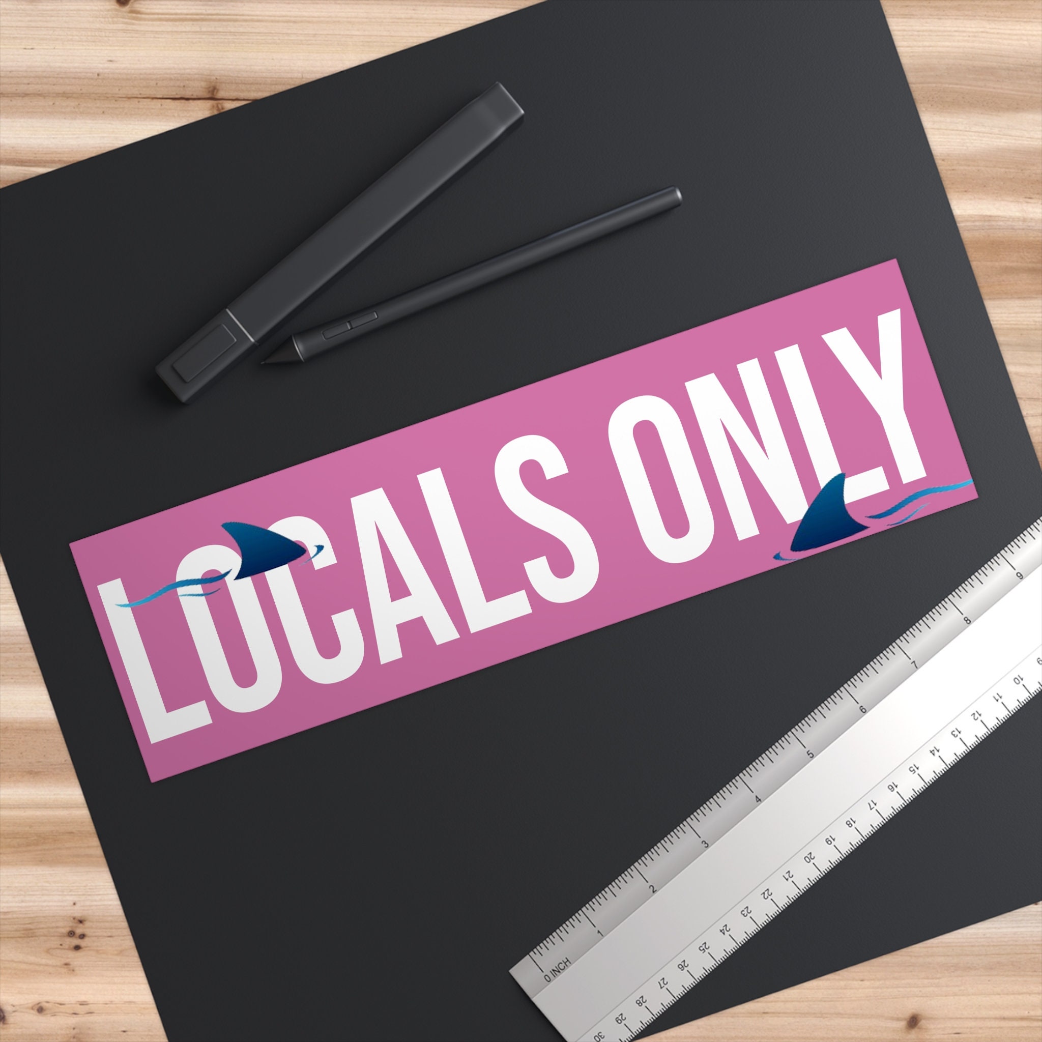 Locals Only - Sharks - Light Pink Background - Shark Week - Funny ...