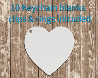 Heart Sublimation Keychain - Etsy