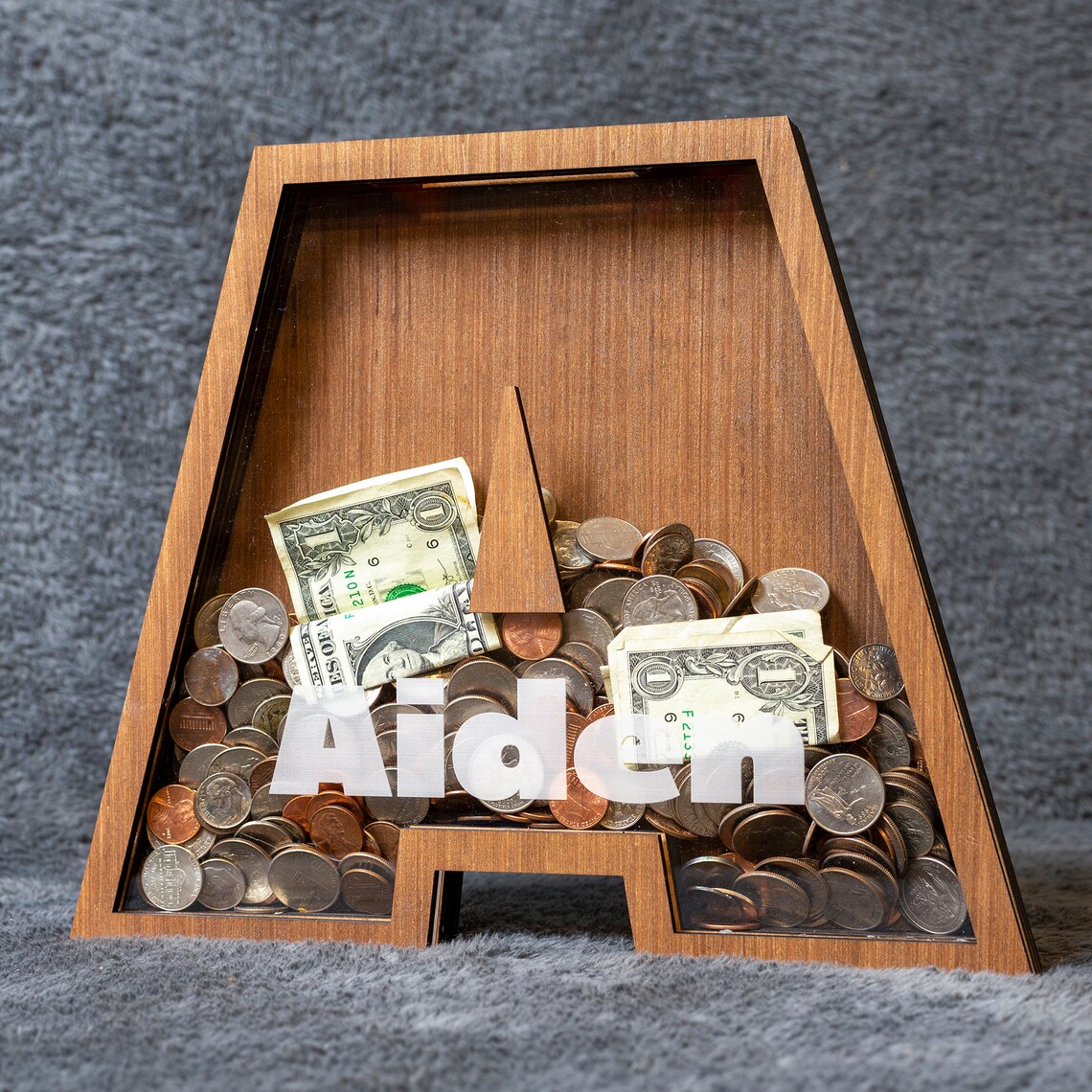 Personalized Wood Letter Bank Kid's Piggy Bank With Name - Etsy