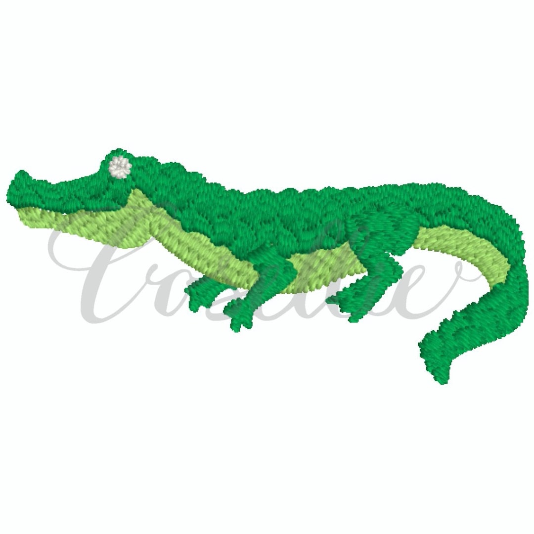 Mini Gator Embroidery Design, Gator, Alligator, Crocodile, Vintage ...