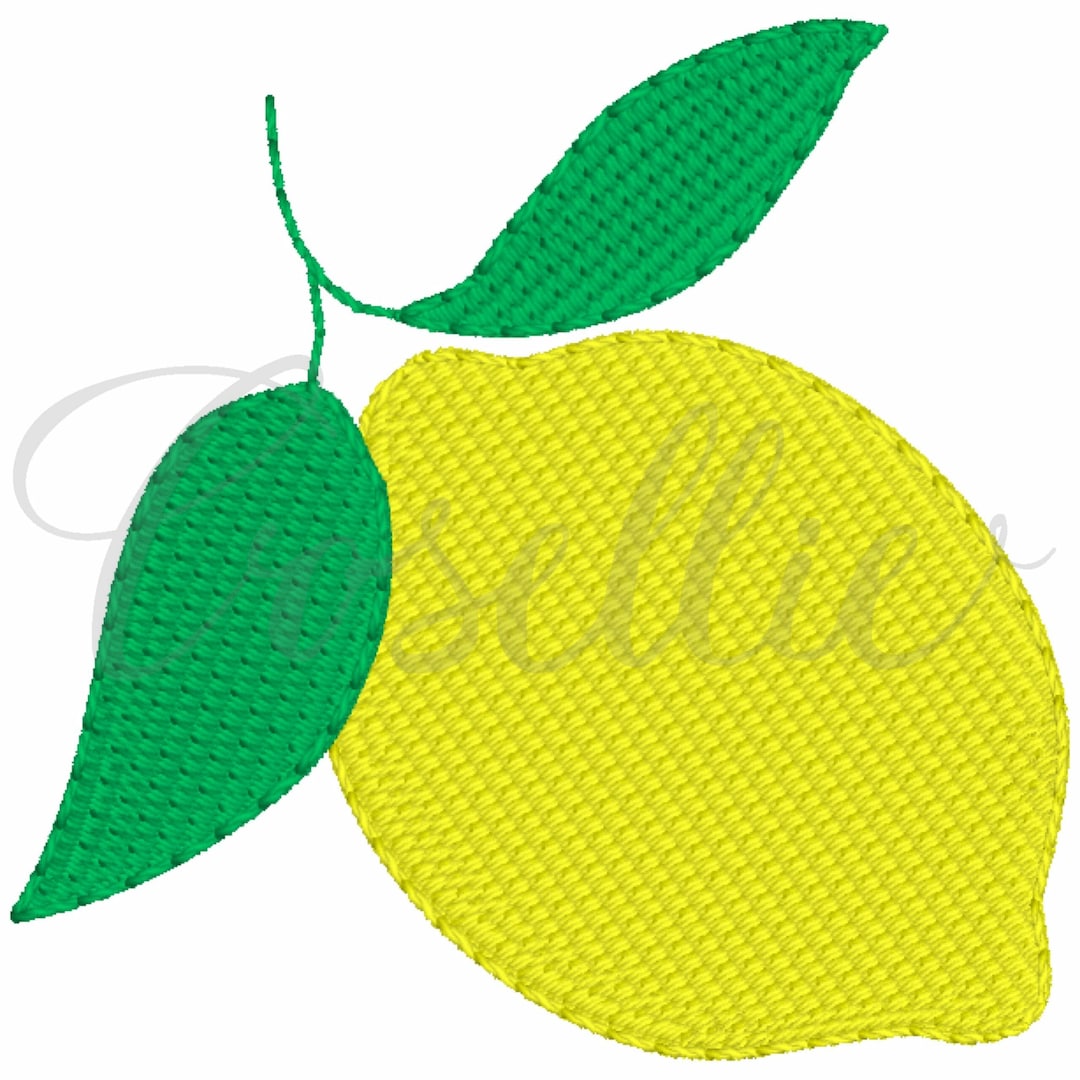Mini Lemon Embroidery Design, Lemon, Fruit, Mini Fruit, Mini Design ...