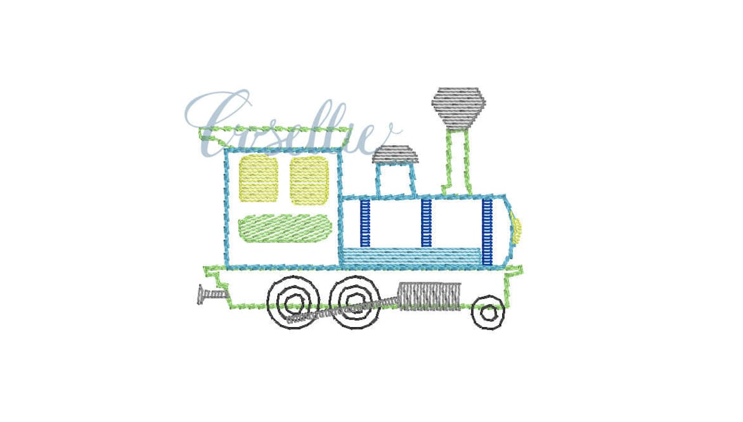 Mini Vintage Train Embroidery Design, Train, Vintage Train, Vintage ...