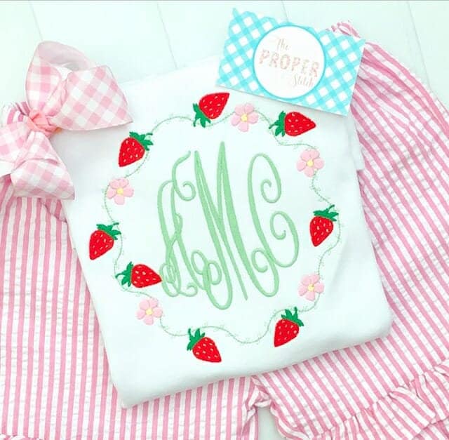 Strawberry Frame Embroidery Design, Strawberry Frame, Floral Frame, Bow ...