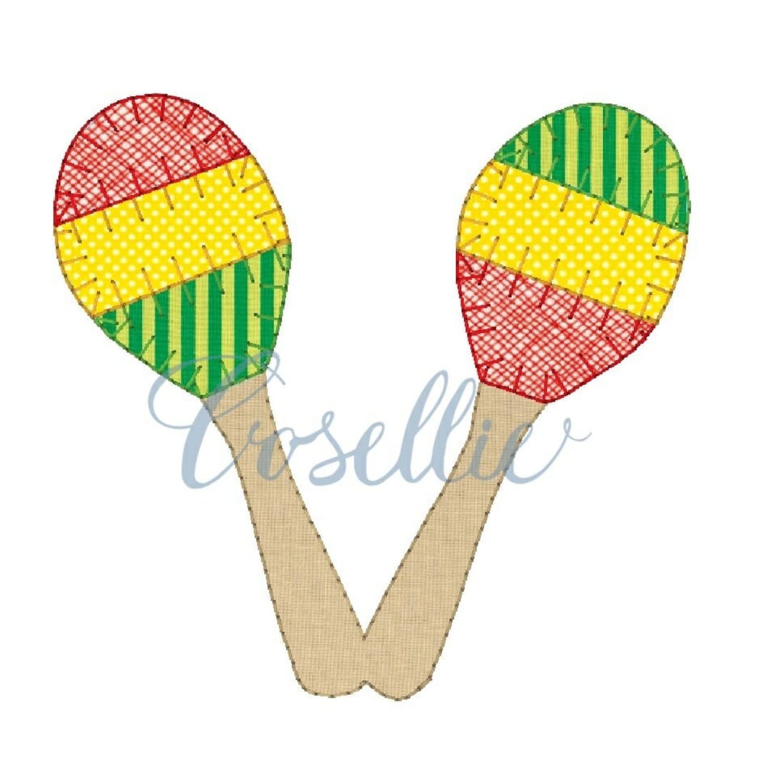 Maracas Embroidery Design - Etsy