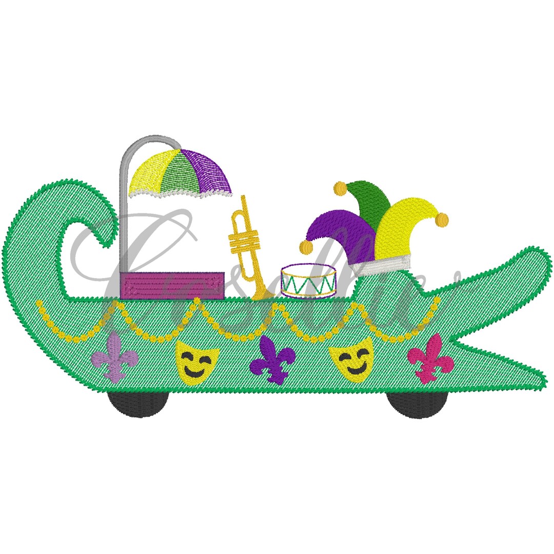 Gator Float Fill Embroidery Design - Etsy
