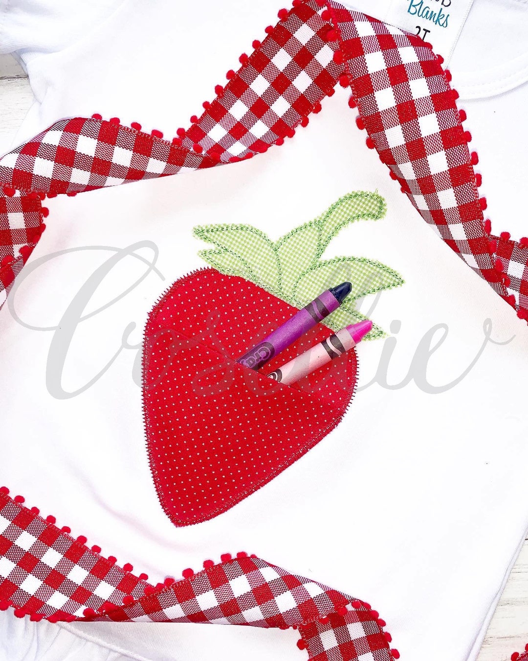 Strawberry Pocket Embroidery Design, Frocket, Strawberry Pocket, ITH ...