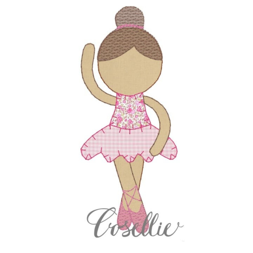 Ballerina Embroidery Design, Ballerina, Ballet, Girl, Girl Embroidery ...