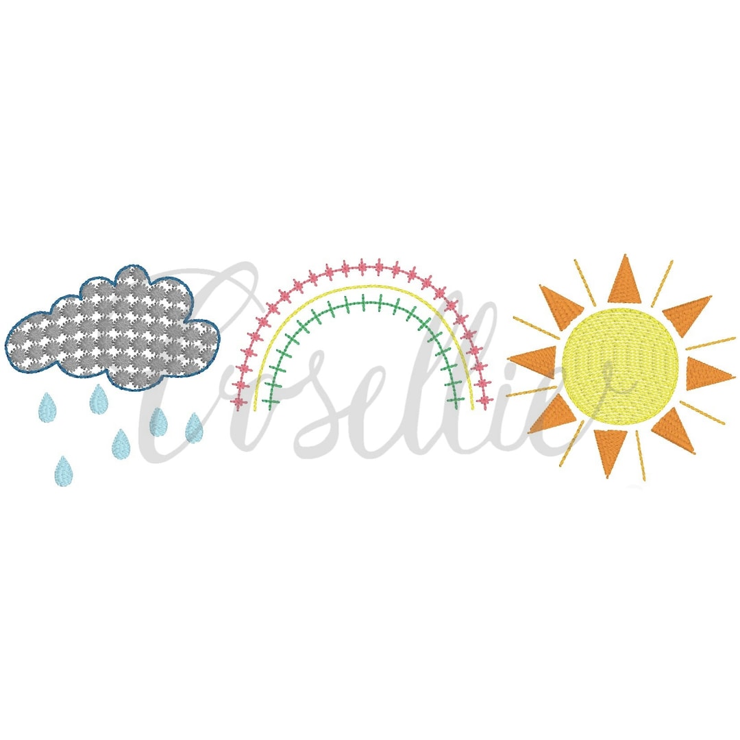 Weather Trio Embroidery Design - Etsy