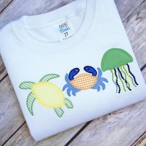 Crab Applique Embroidery Design - Sea Animal Embroidery Design ...