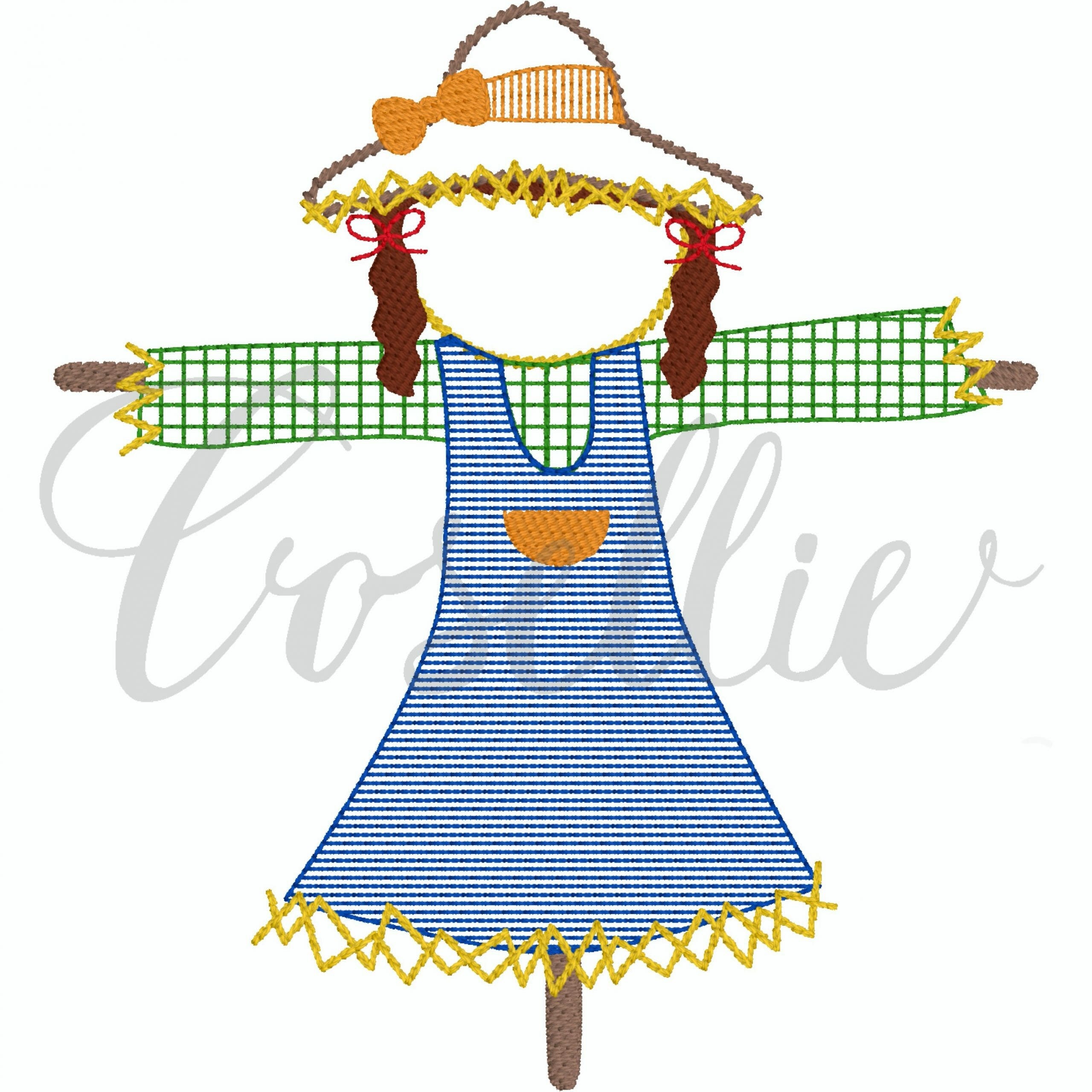 Scarecrow Girl Embroidery Design - Etsy