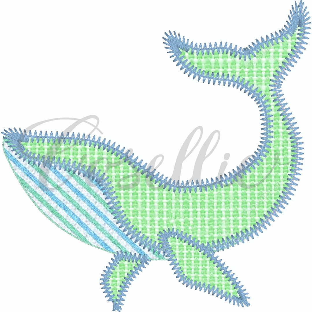 Whale Applique Embroidery Design - Whale Embroidery Design - Machine ...