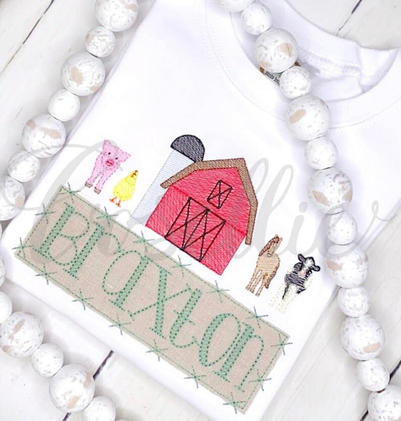 Mini Farm Animals Embroidery Designs Farm Animals Farm - Etsy