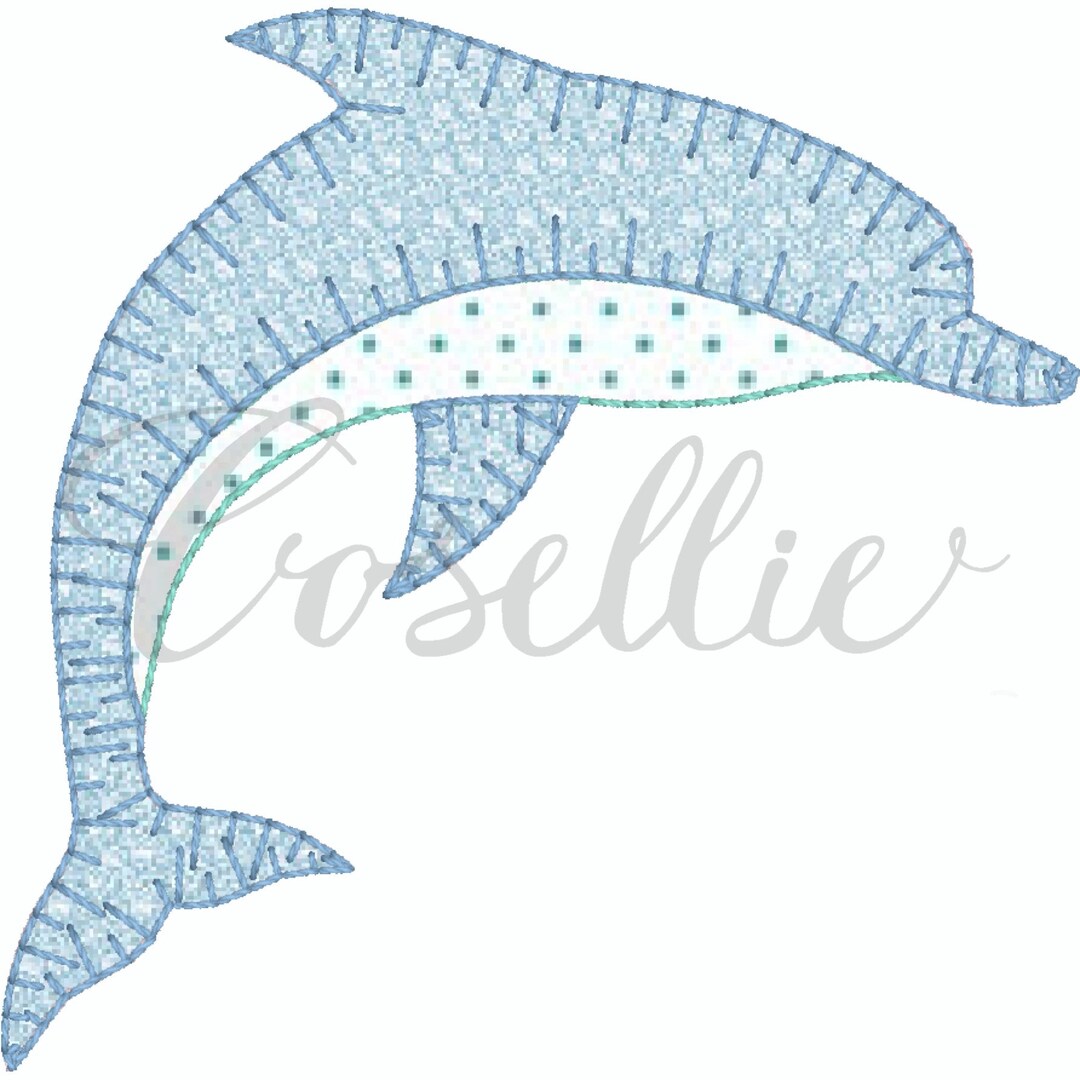 Dolphin Applique Embroidery Design - Dolphin Embroidery Design ...