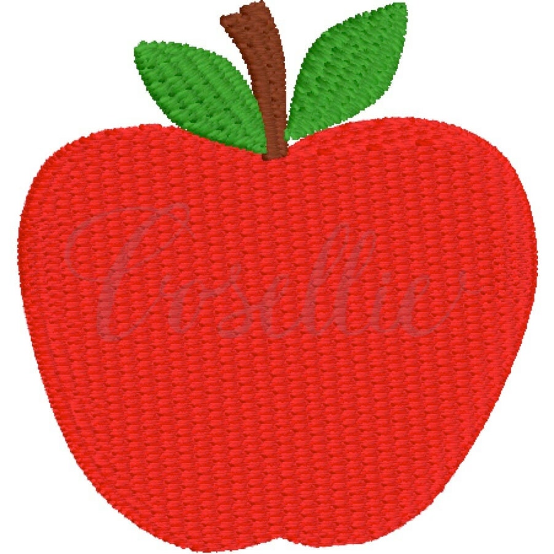Mini Apple Embroidery Design, Apple, Books, Crayons, Vintage Crayons ...