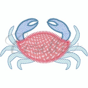 Crab Applique Embroidery Design - Sea Animal Embroidery Design ...