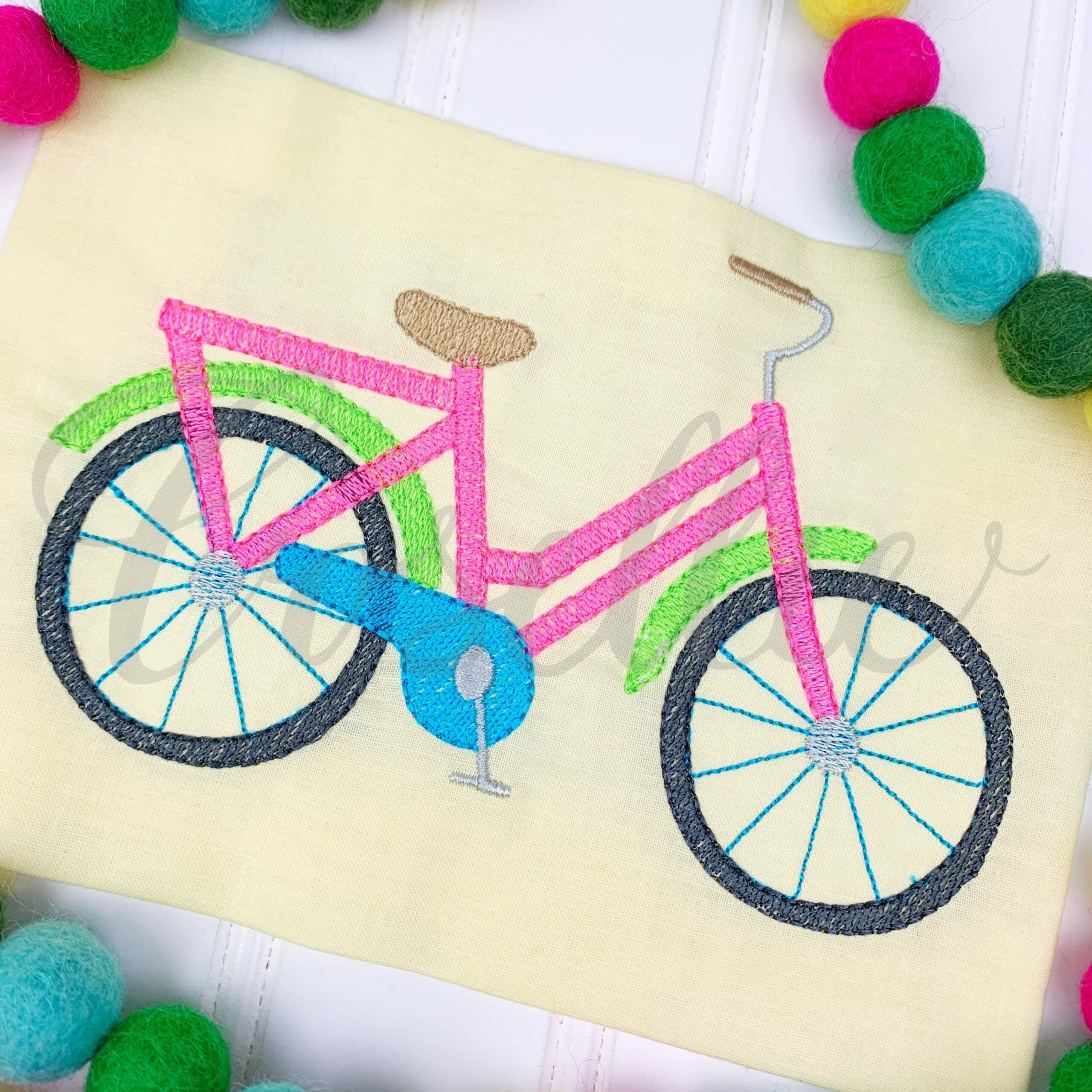 Girl Bicycle Embroidery Design Bicycle Vintage Bicycle Girl - Etsy