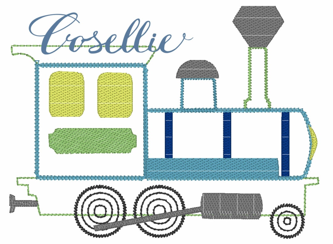 Vintage Train Embroidery Design, Train, Vintage Train, Baby, Vintage ...