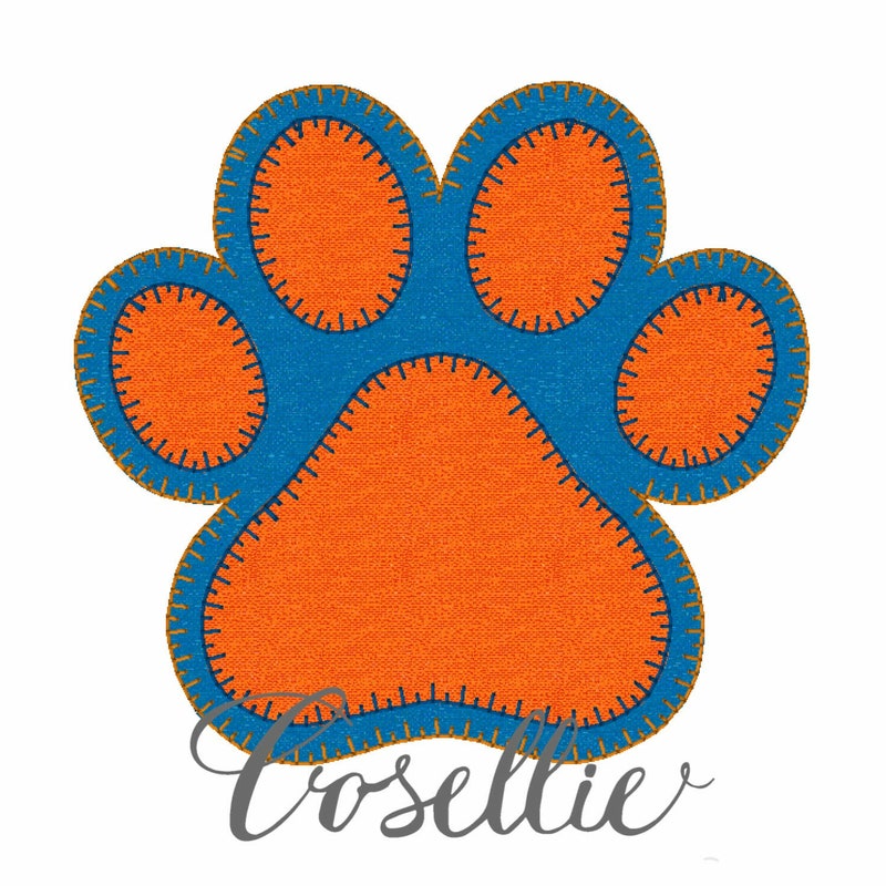 Paw Print Applique - Etsy