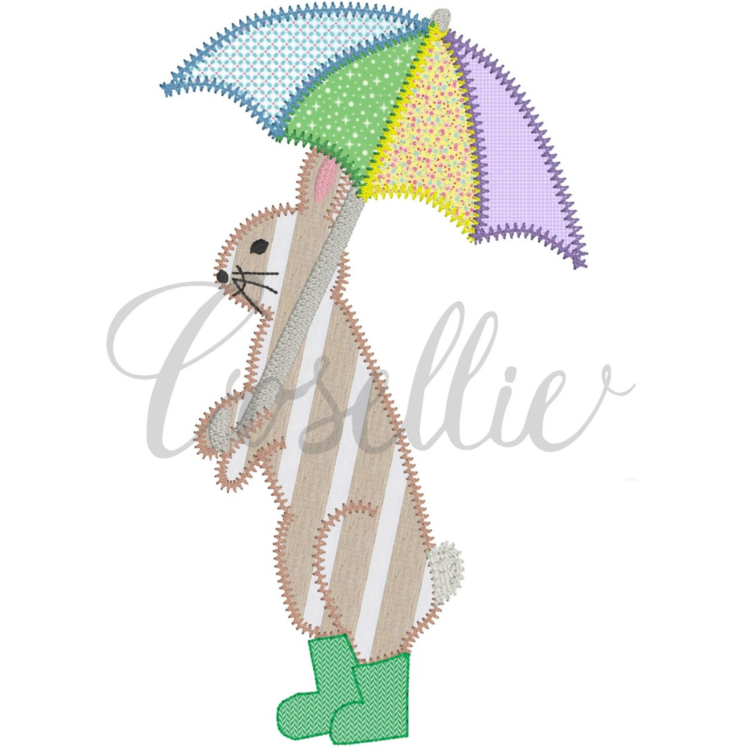 Bunny in Boots Embroidery Design, Vintage Bunny, Rabbit, Spring ...