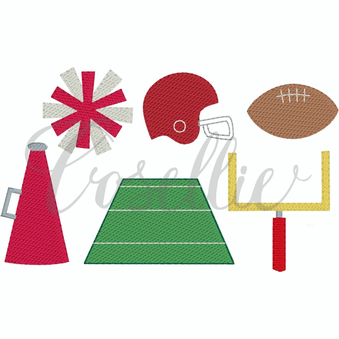 Football Minis Embroidery Designs, Football, Goal Post, Helmet ...