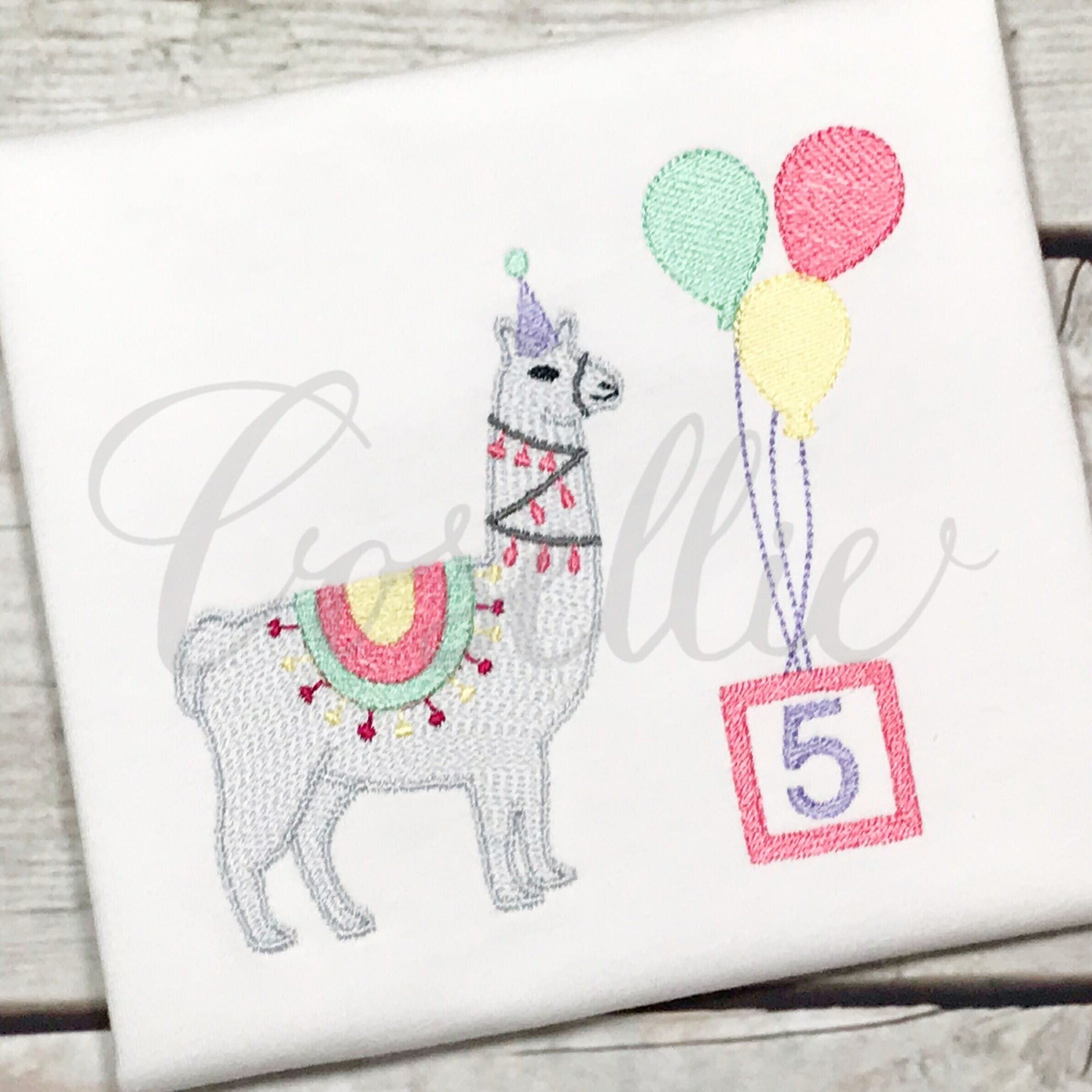 Birthday Llama Fill Embroidery Design, Fiesta, Llama, Llama Birthday ...