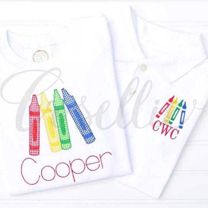 Mini Crayons Embroidery Design, Crayons, Vintage Crayons, Back to ...