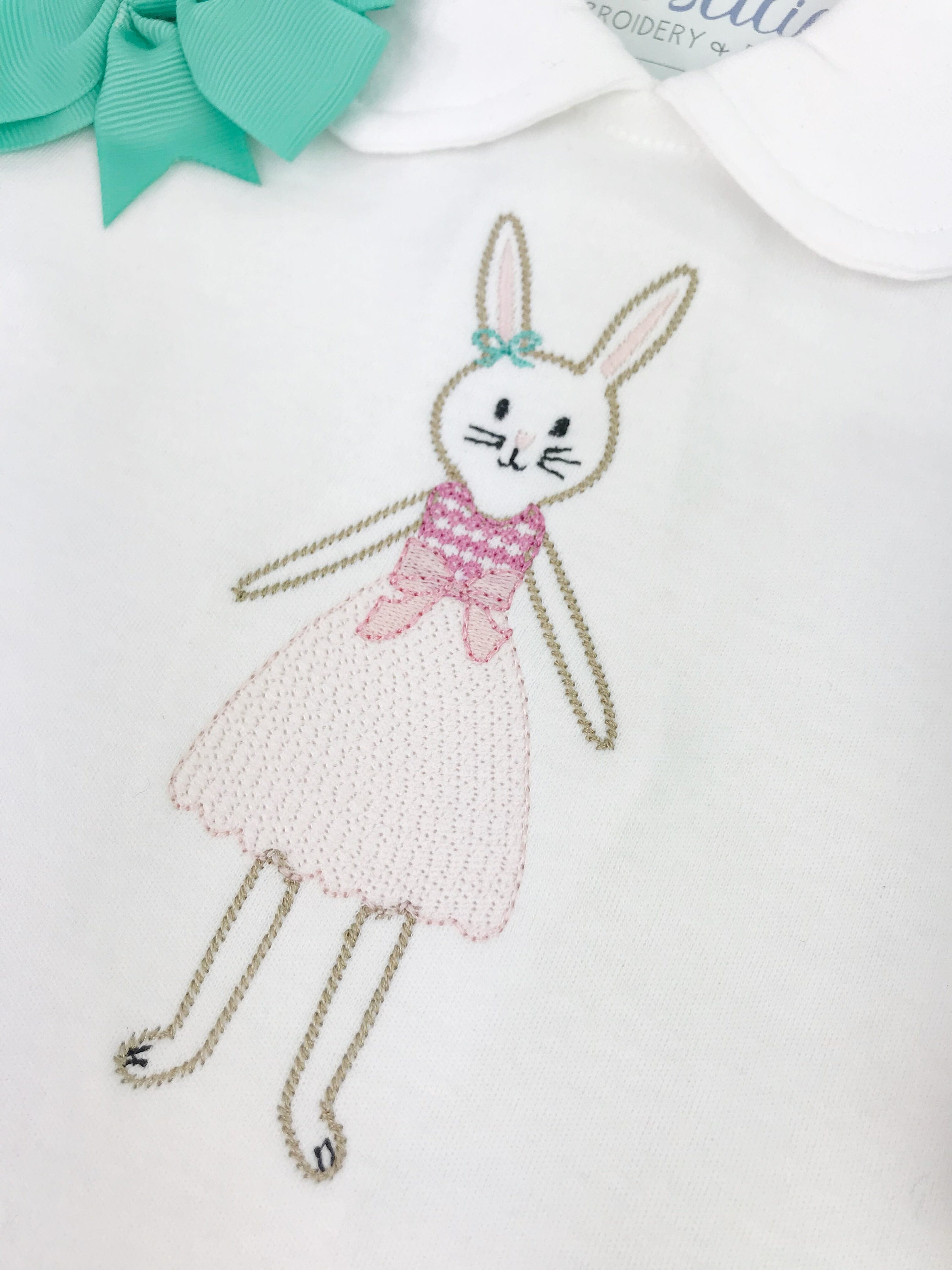 Girl Bunny Embroidery Design Girl Rabbit Easter Easter - Etsy