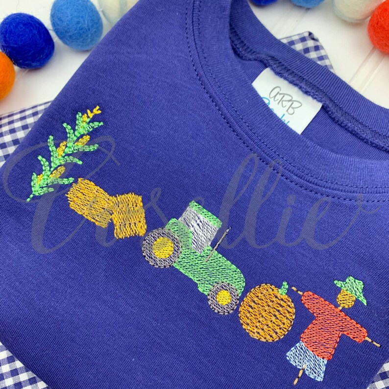 Mini Tractor Embroidery Design Tractor Farm Farming Fall - Etsy