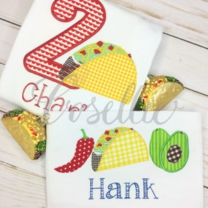 Taco Applique Embroidery Design, Mexican Embroidery Design, Chili ...