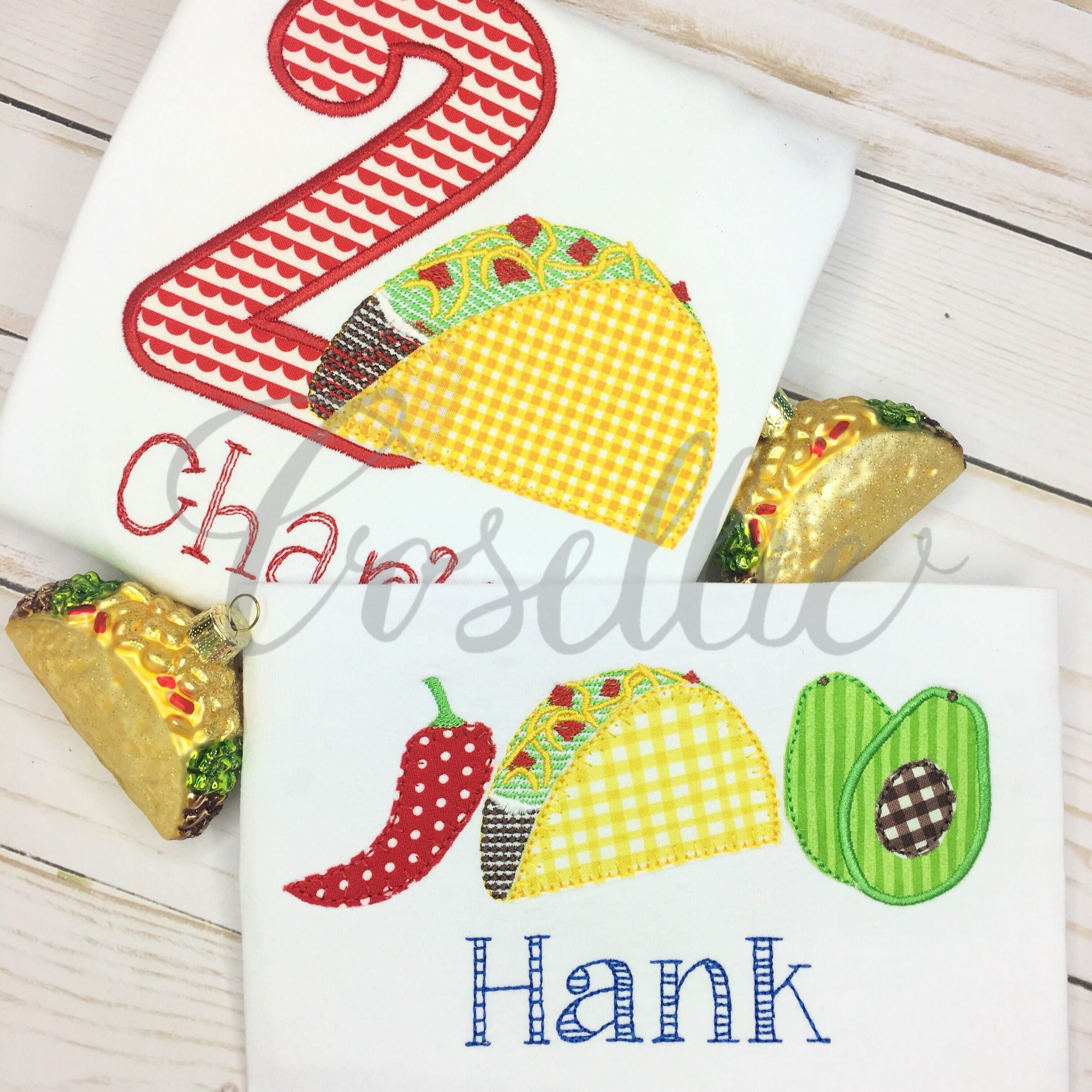 Taco Applique Trio Embroidery Design Mexican Embroidery - Etsy