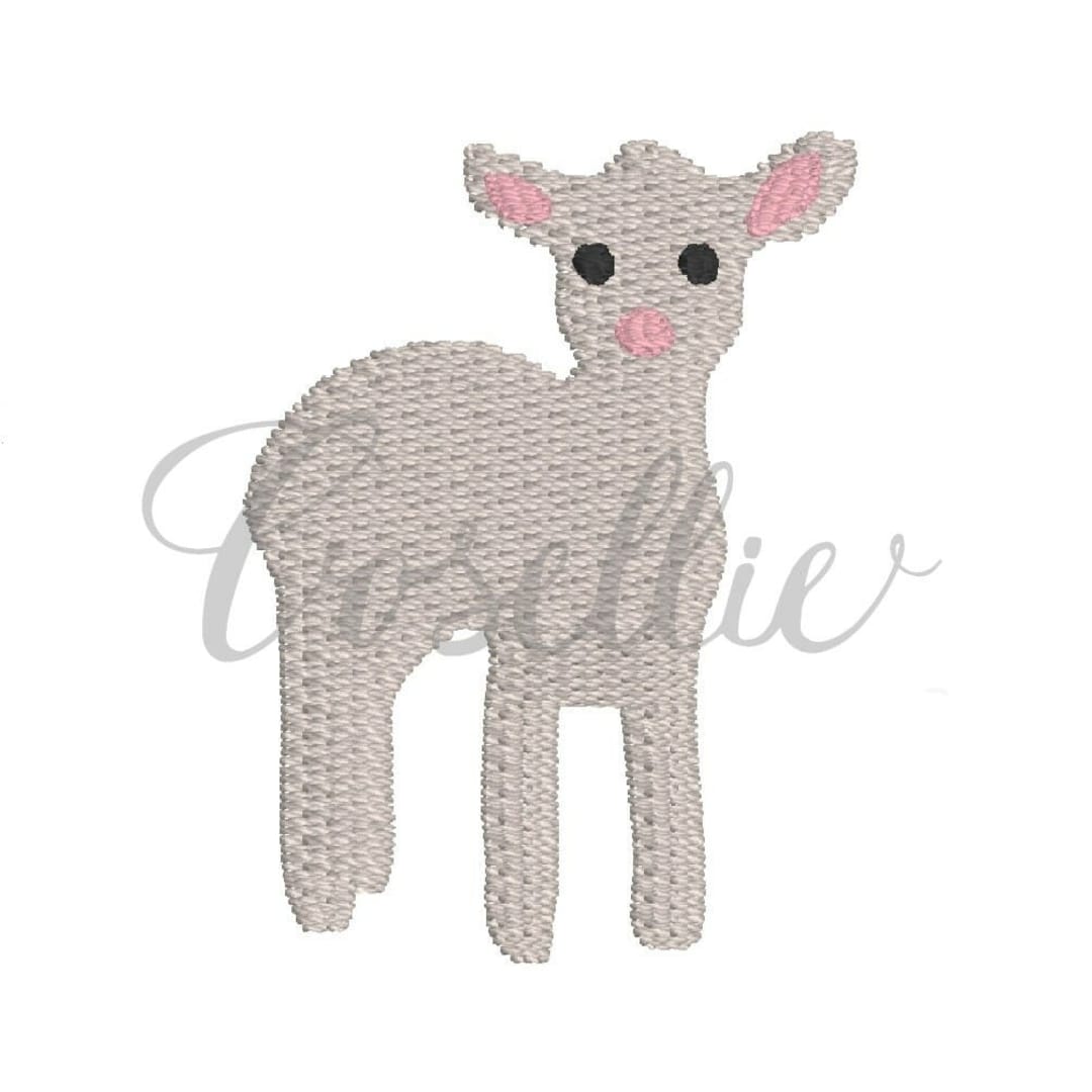 Mini Lamb Embroidery Design, Lamb Embroidery Design, Vintage Lamb ...
