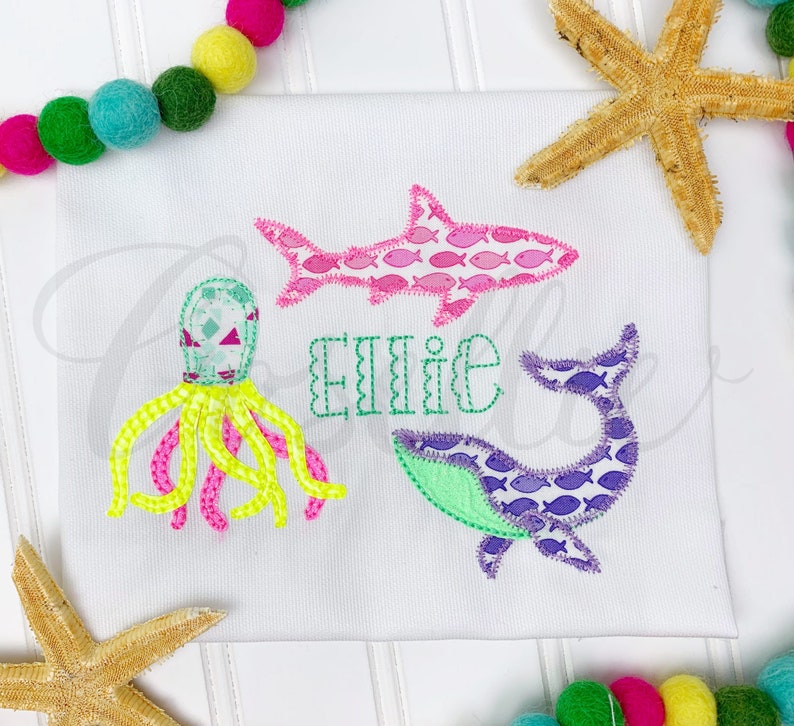Shark Applique Embroidery Design Shark Embroidery Design - Etsy