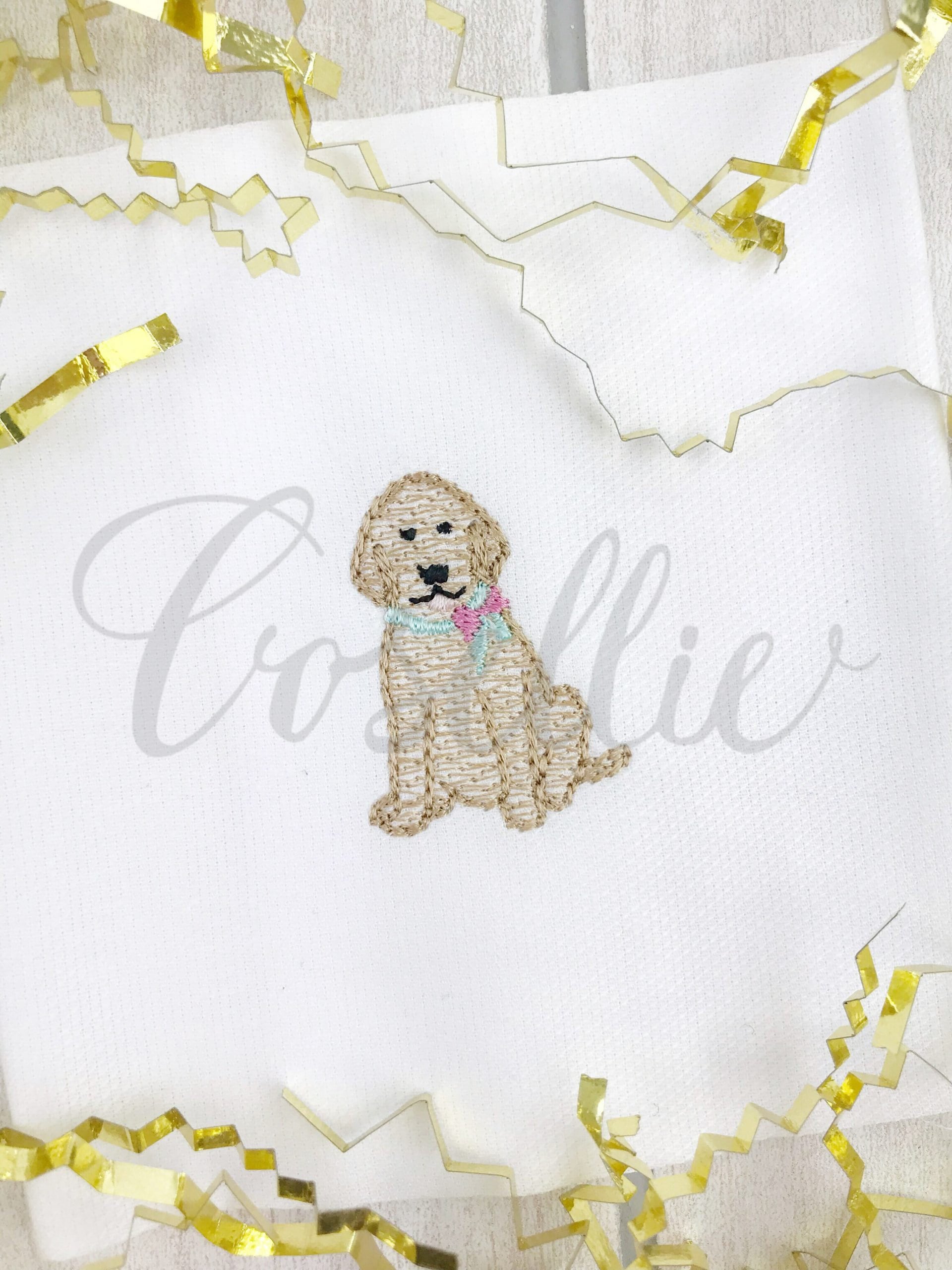 Mini Lab Girl Embroidery Design, Vintage Lab, Girl Dog, Mini Dog ...