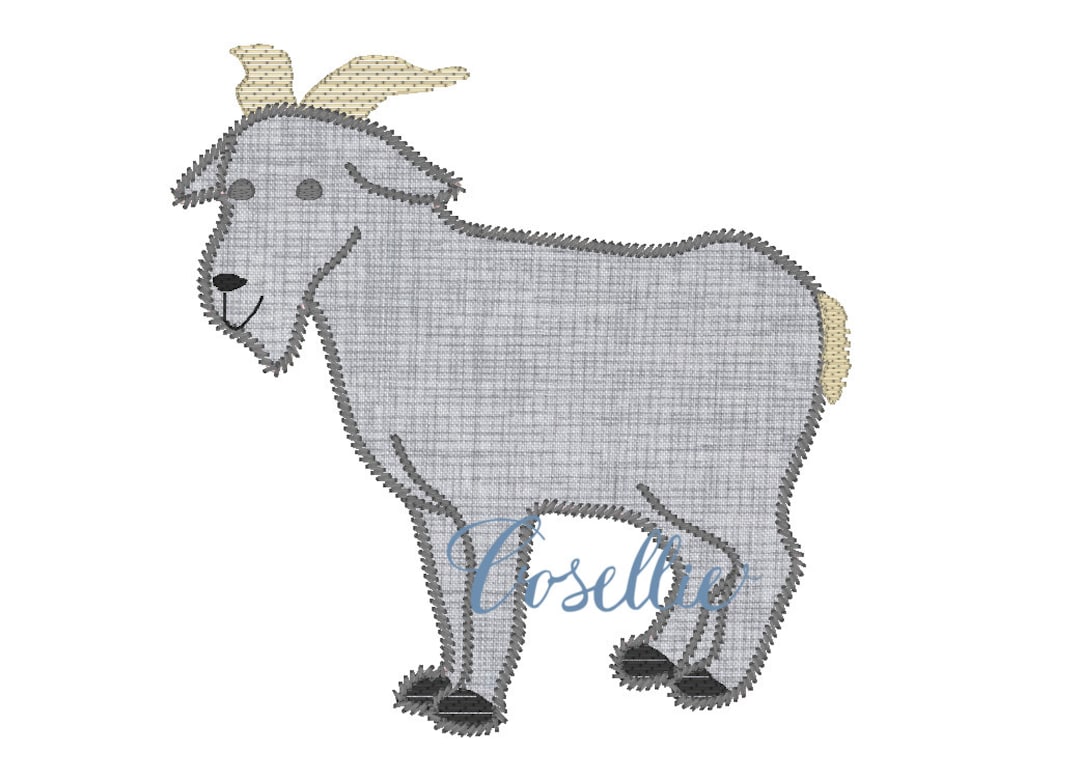 Goat Embroidery Design - Etsy