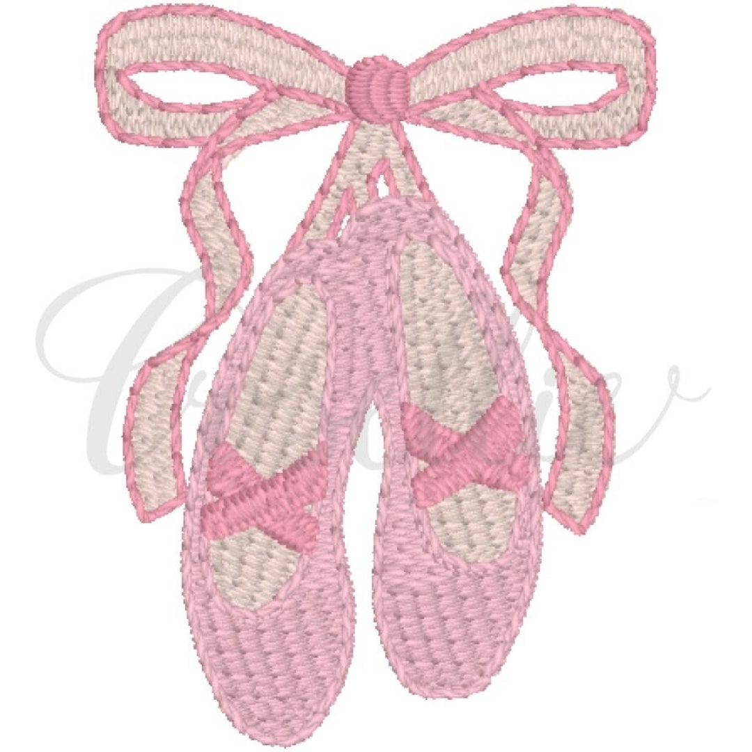 Mini Ballet Slippers Embroidery Design, Ballerina, Ballet, Girl, Girl ...