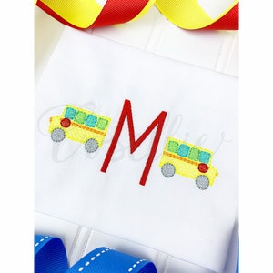 Mini School Bus Embroidery Design, Bus, Apple, School Bus, Apple ...