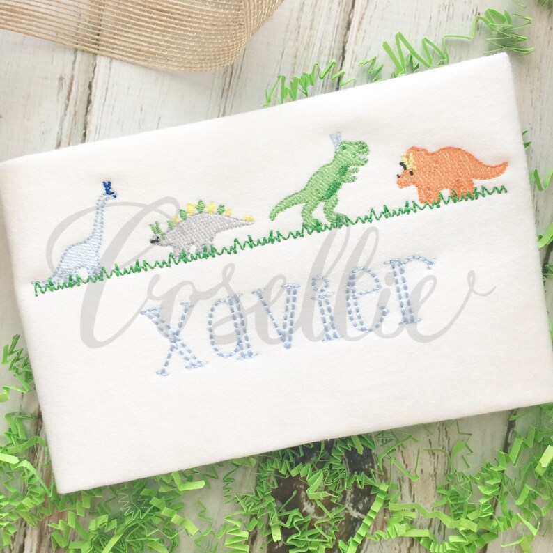 Easter Dinosaurs Embroidery Design, Vintage Dinosaurs, Dinosaurs With ...
