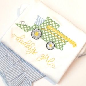 Combine Applique Embroidery Design, Farming Embroidery Design, Farm ...