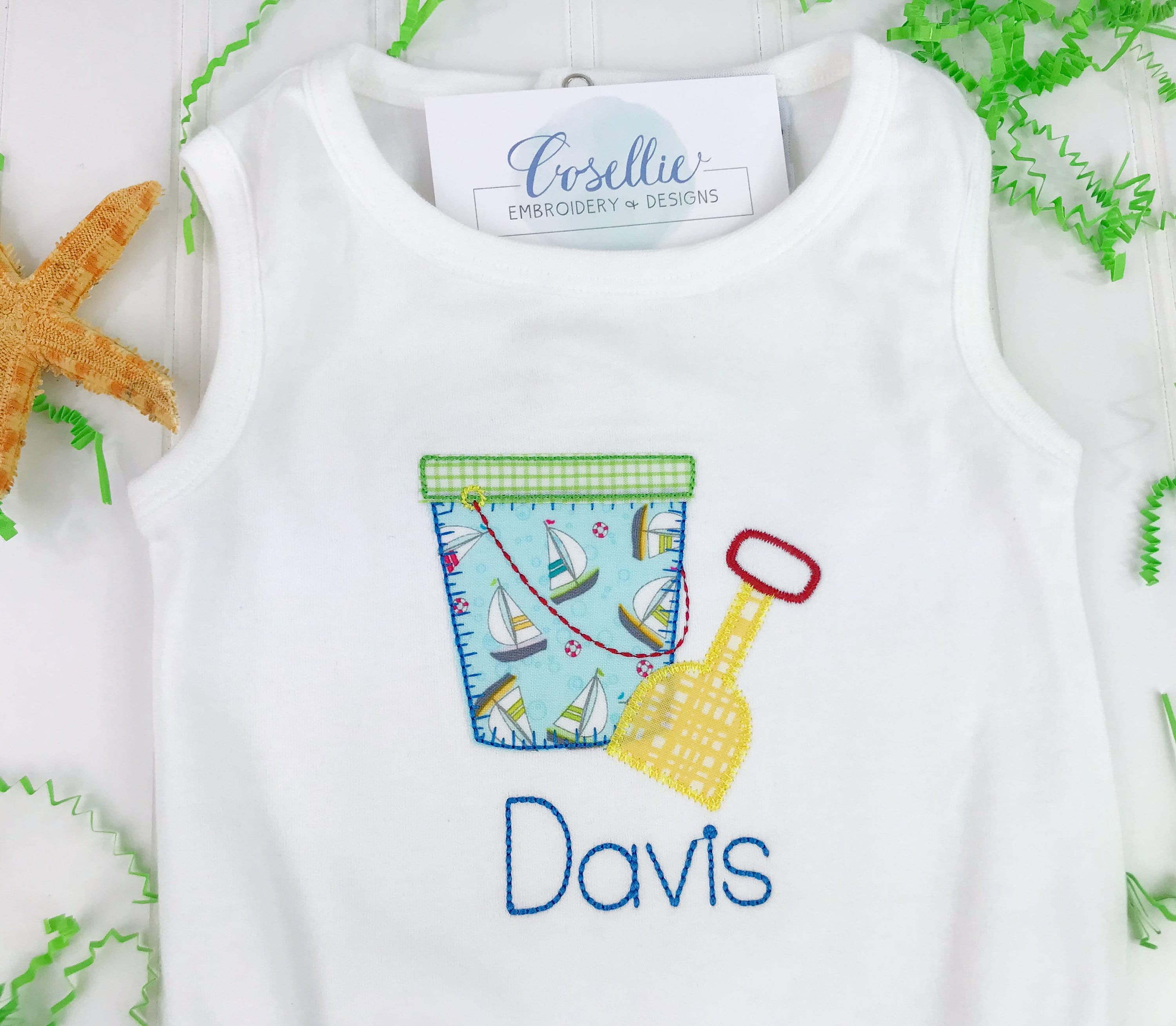 Sand Pail Embroidery Design Beach Pail Embroidery Design - Etsy