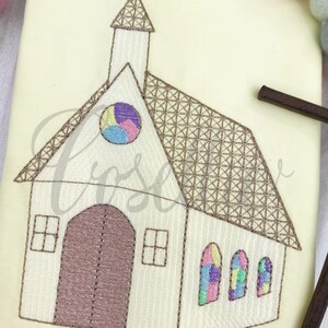 Church Embroidery Design - Etsy