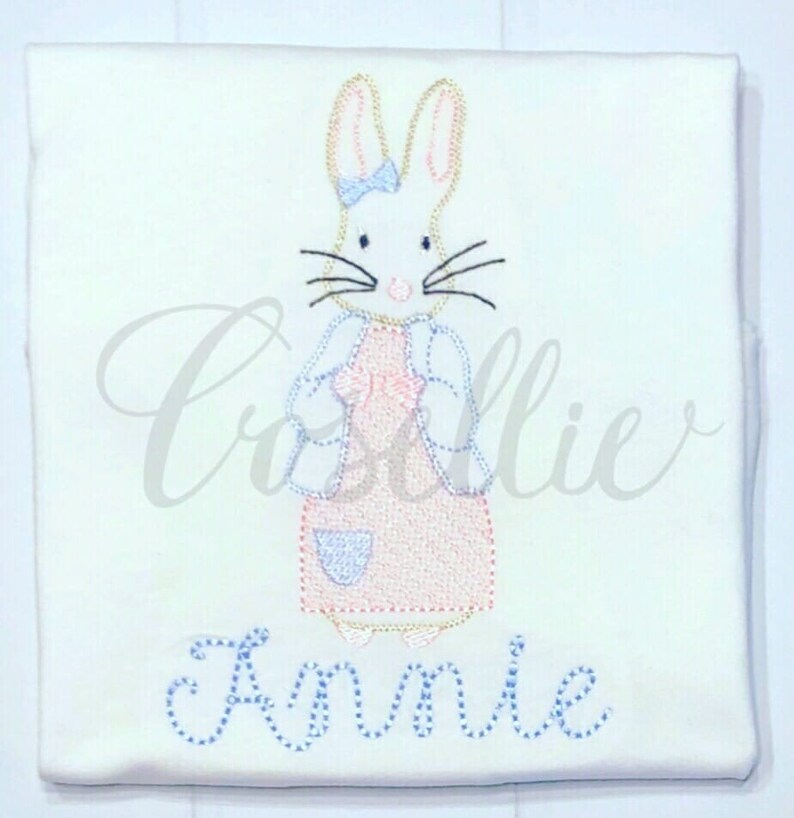 Girl Peter Rabbit Outline Embroidery Design, Beatrix Potter, Peter ...