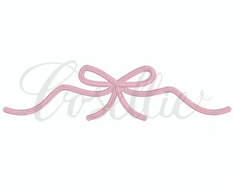 Simple Bow Embroidery Design, Bow, Simple Bow, Vintage Bow, Bow ...