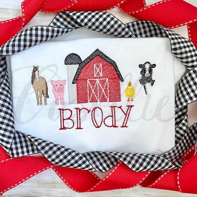 Mini Farm Animals Embroidery Designs Farm Animals Farm - Etsy