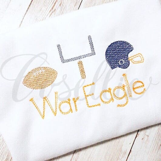 Football Minis Embroidery Designs, Football, Goal Post, Helmet ...