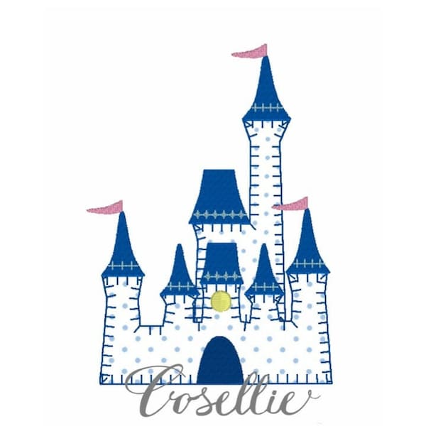 Princess Castle Embroidery Design - Etsy