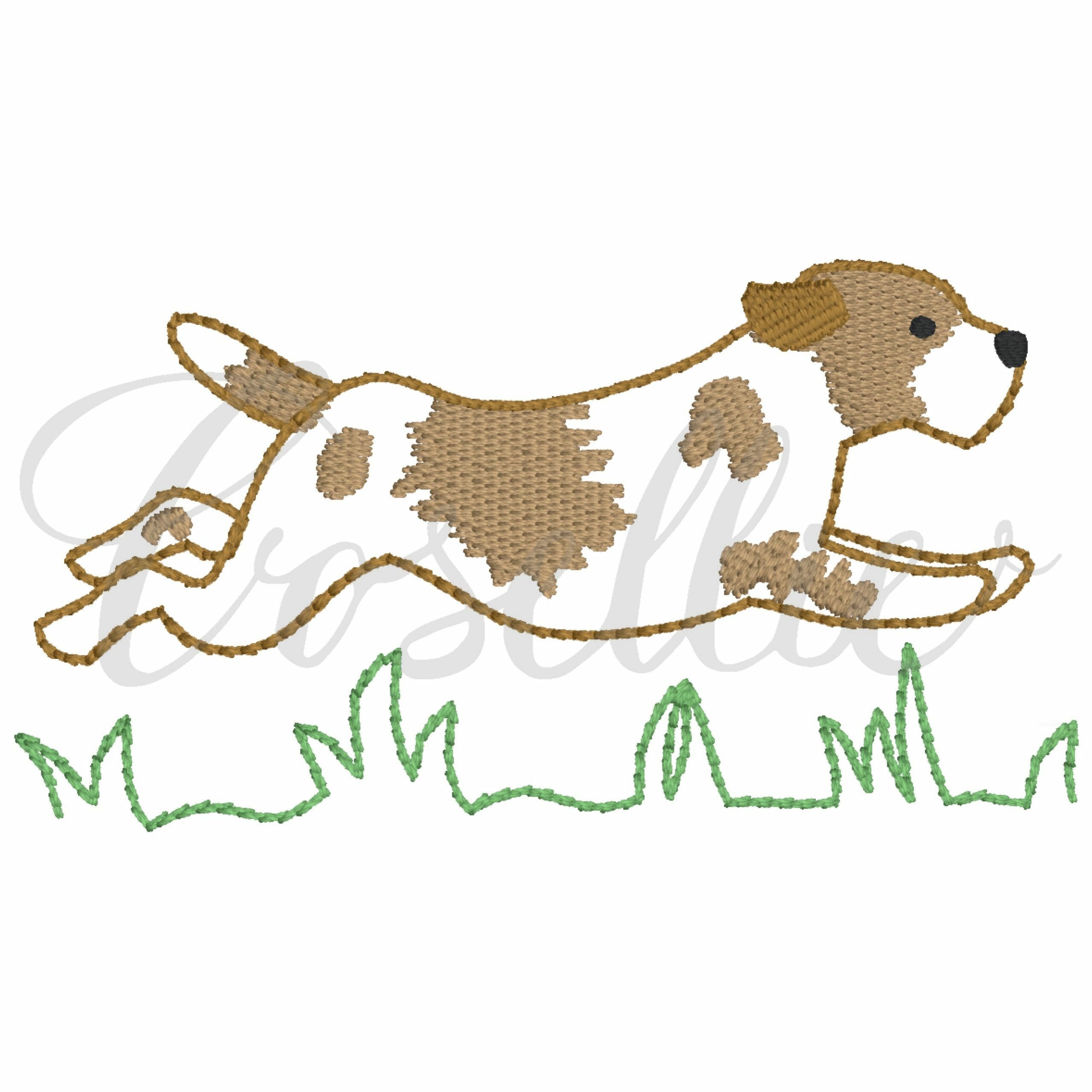 Running Boy Dog Embroidery Design, Puppy Dog, Dog, Running Dog, Running ...