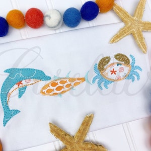 Crab Applique Embroidery Design - Sea Animal Embroidery Design ...