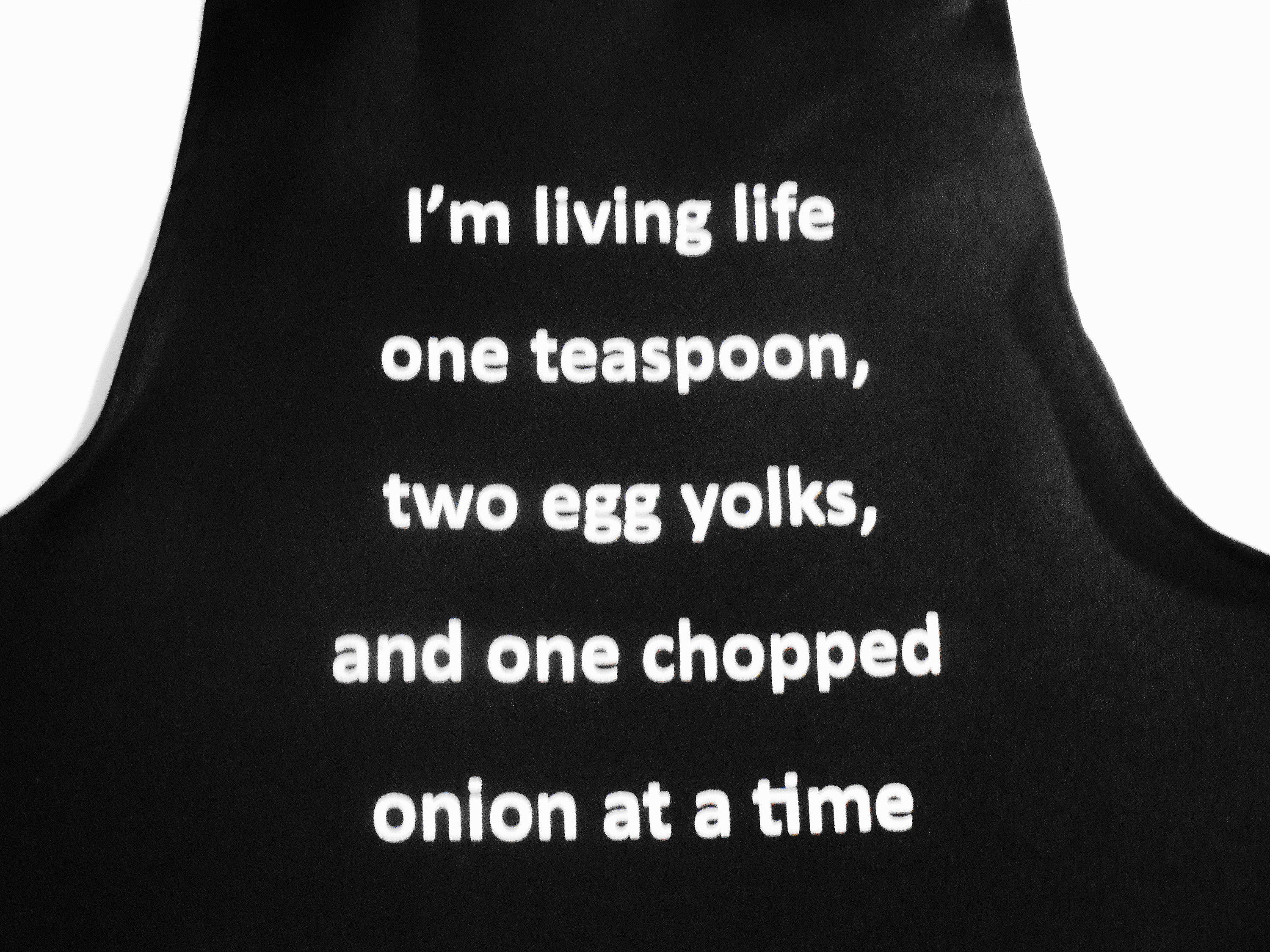 Funny Apron, Says I'm Living Life One Teaspoon, Two Egg Yolks and One ...